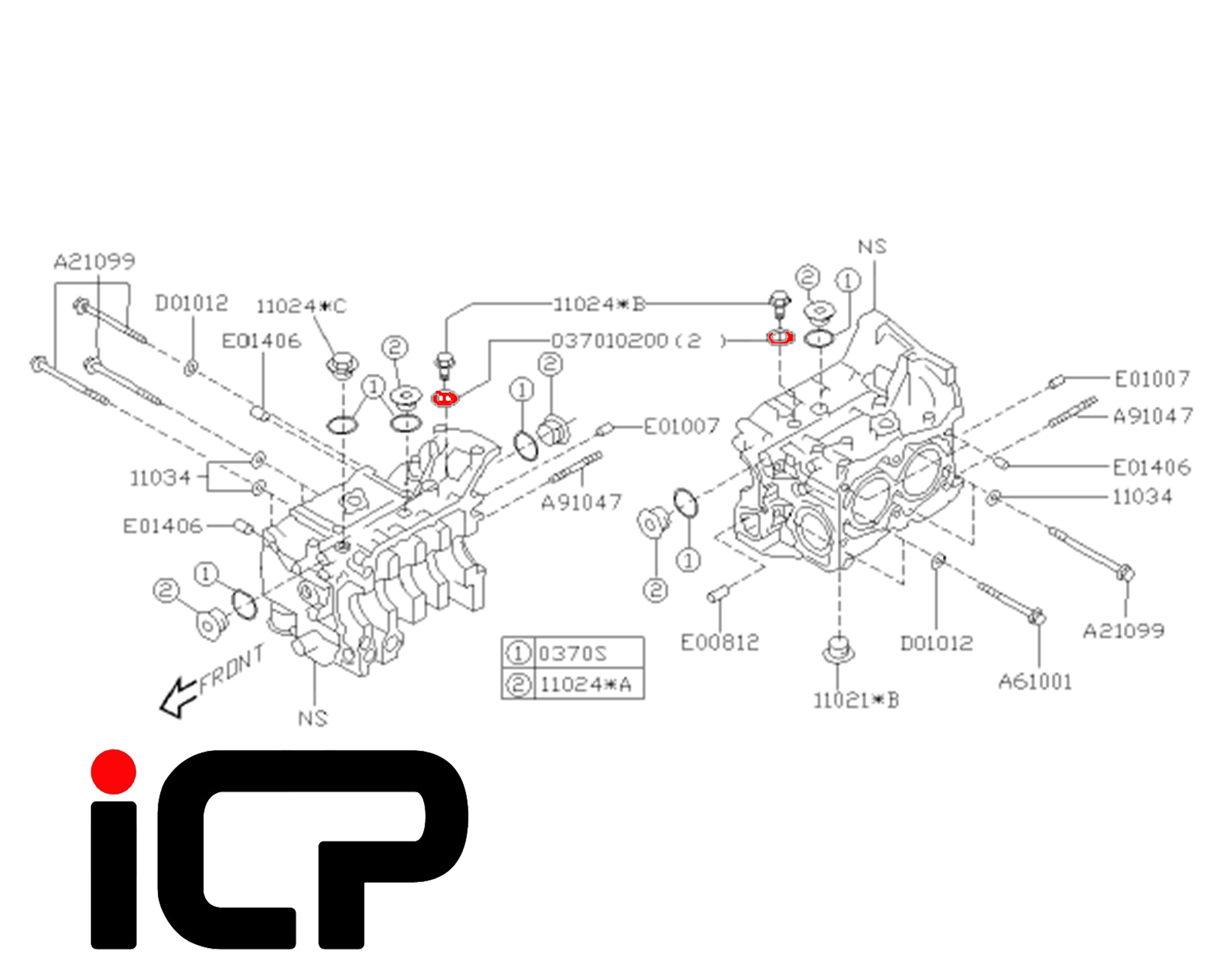 Engine Block Gallery Plug Washer 037010200