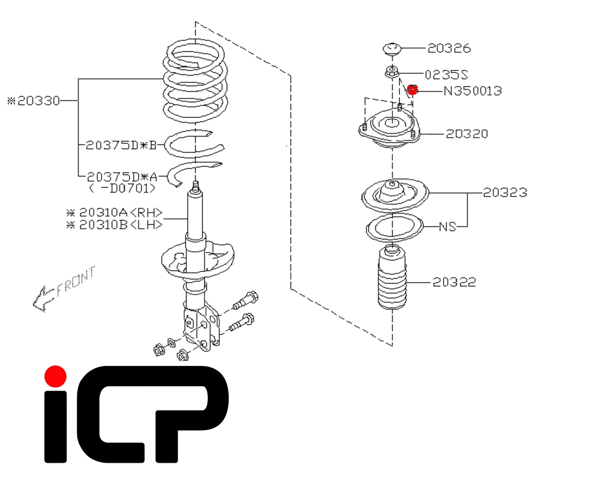 Gear Linkage, Top Strut Mount, AC Tensioner, Exhaust Locking Nut