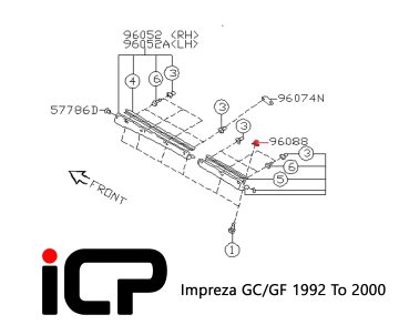 genuine subaru side skirt rear bumper screw grommet 96056FA010