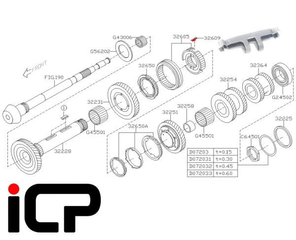 1st & 2nd Hub & Sleeve Shifting Insert 32609AA062
