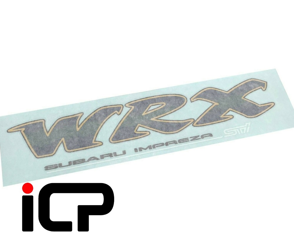 WRX STi Boot Lid Sticker Blue/Green/Yellow With STi In White ...