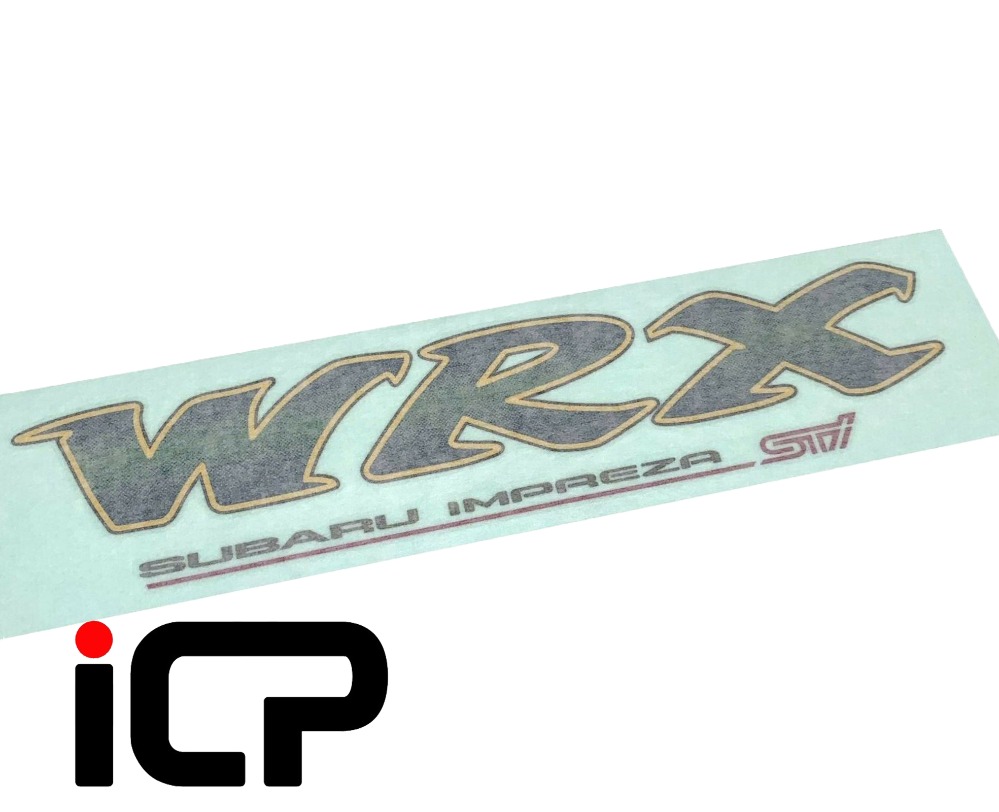 WRX STi Boot Lid Sticker Blue/Green/Yellow With STi In Pink ...