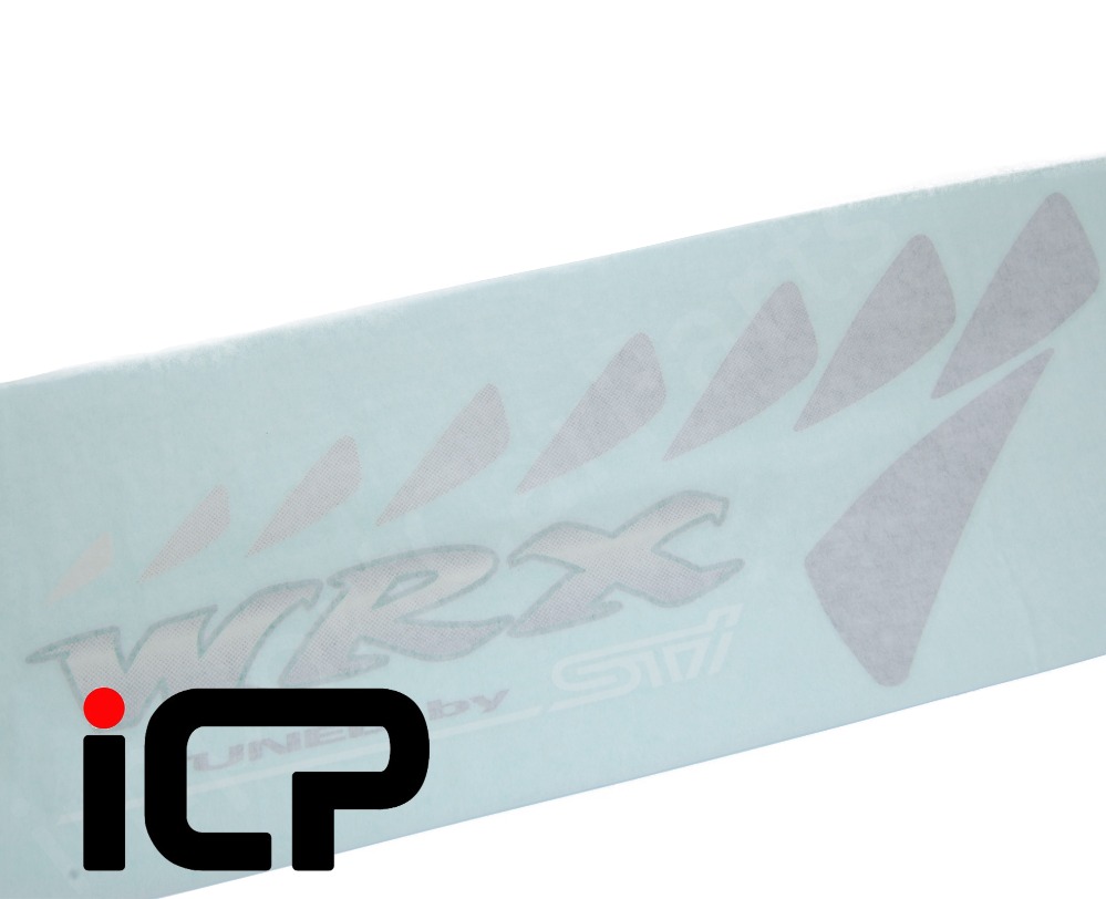 WRX STi LH 1/4 Panel Sticker Grey/Green With STI In White ST99800ST530