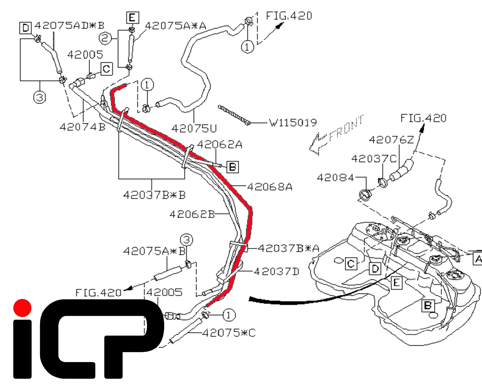 Pipe Fuel Tank Return