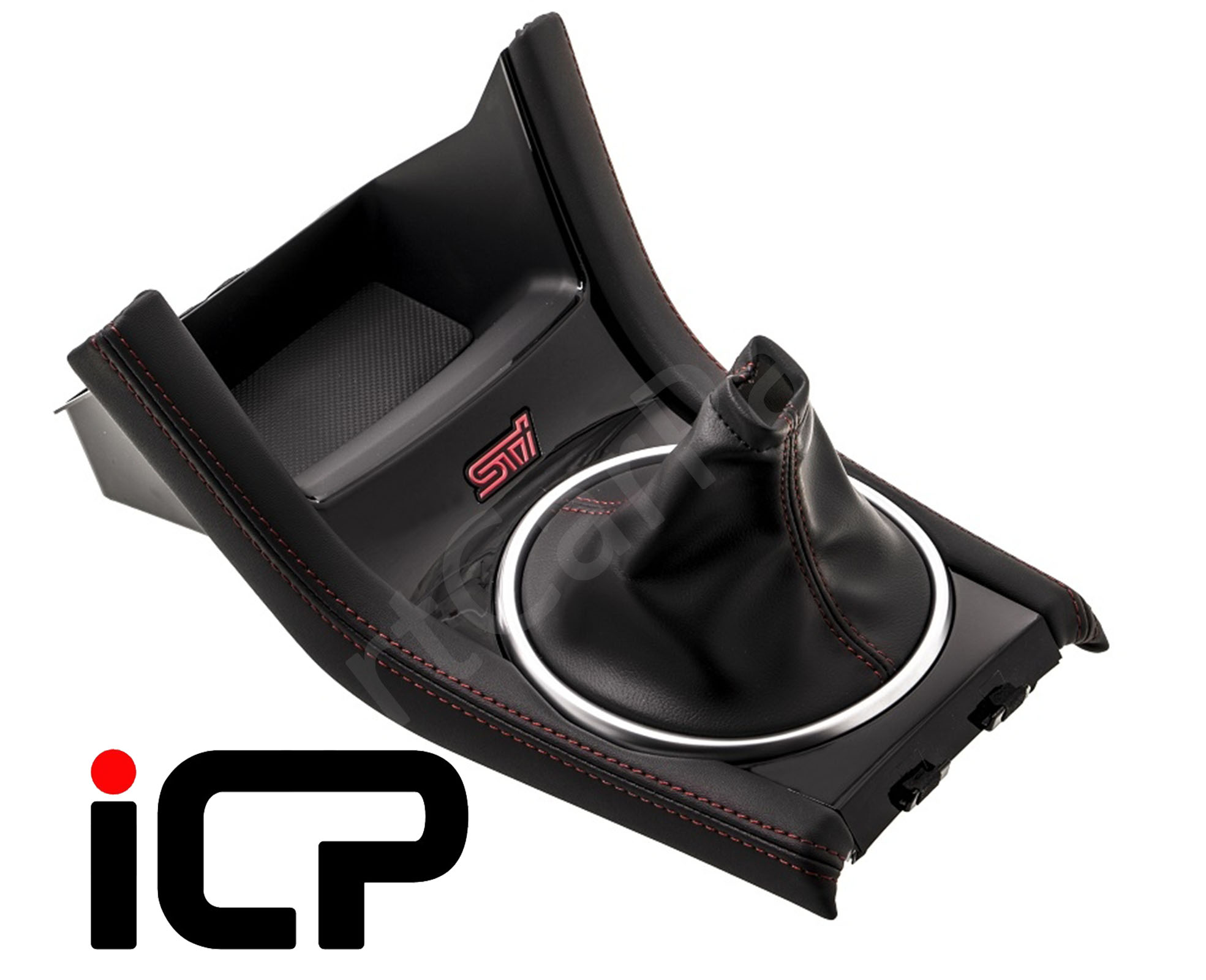 Red Stitch Leather Gear Lever Surround Centre Console - Import Car Parts