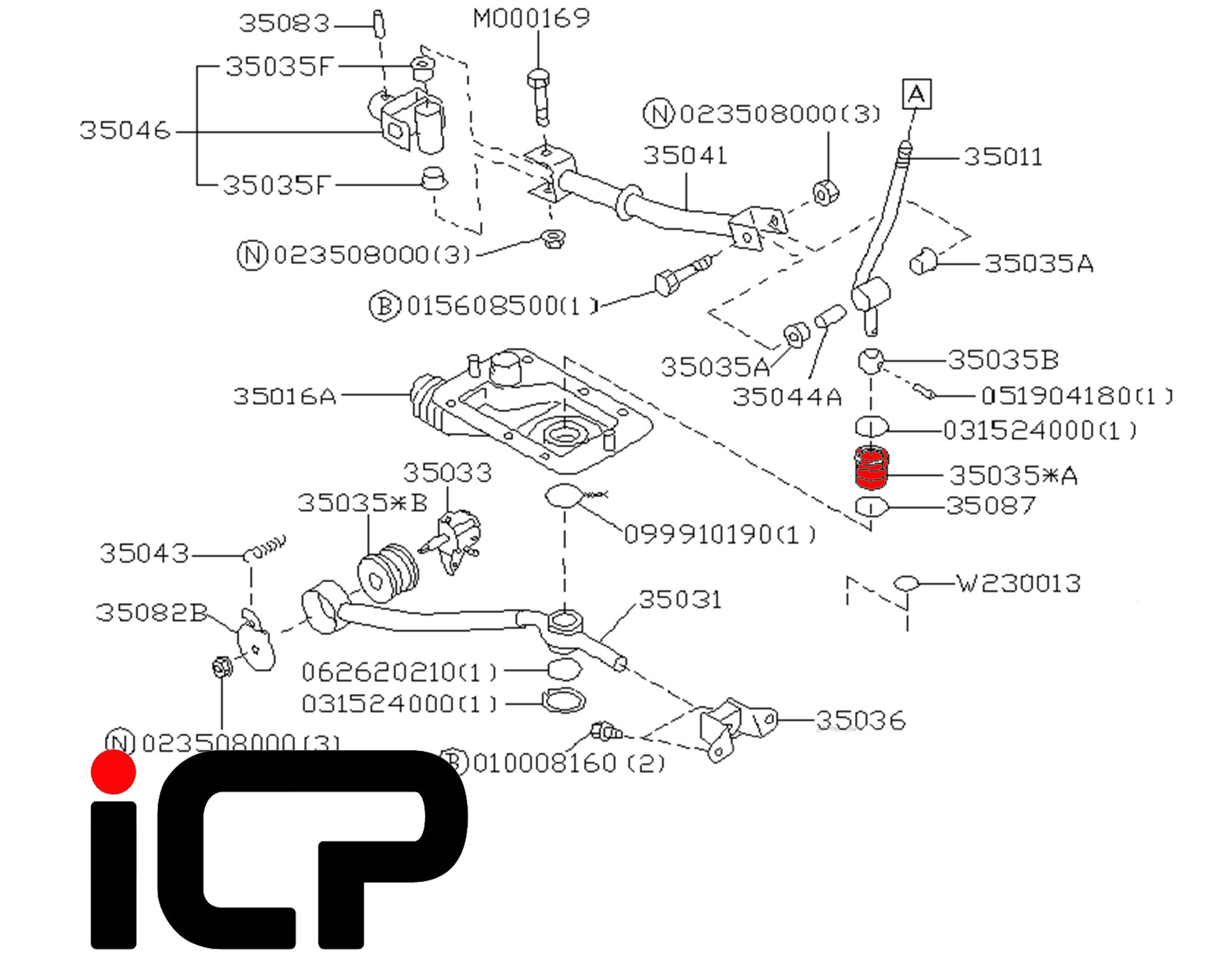 genuine subaru 5 speed gear linkage bush socket 35035AC020