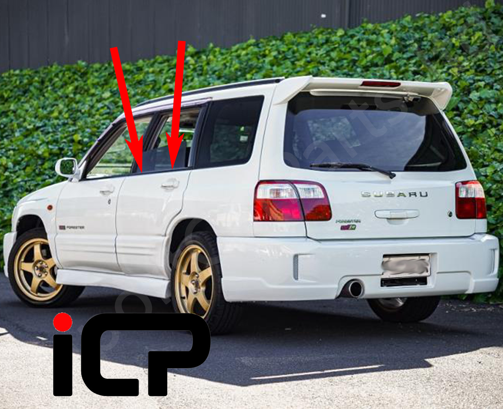 genuine subaru rear door window weather strip trim 63301FC001