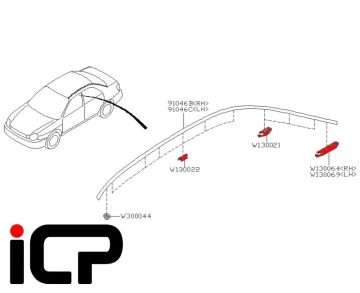 genuine subaru roof trim moulding clip set
