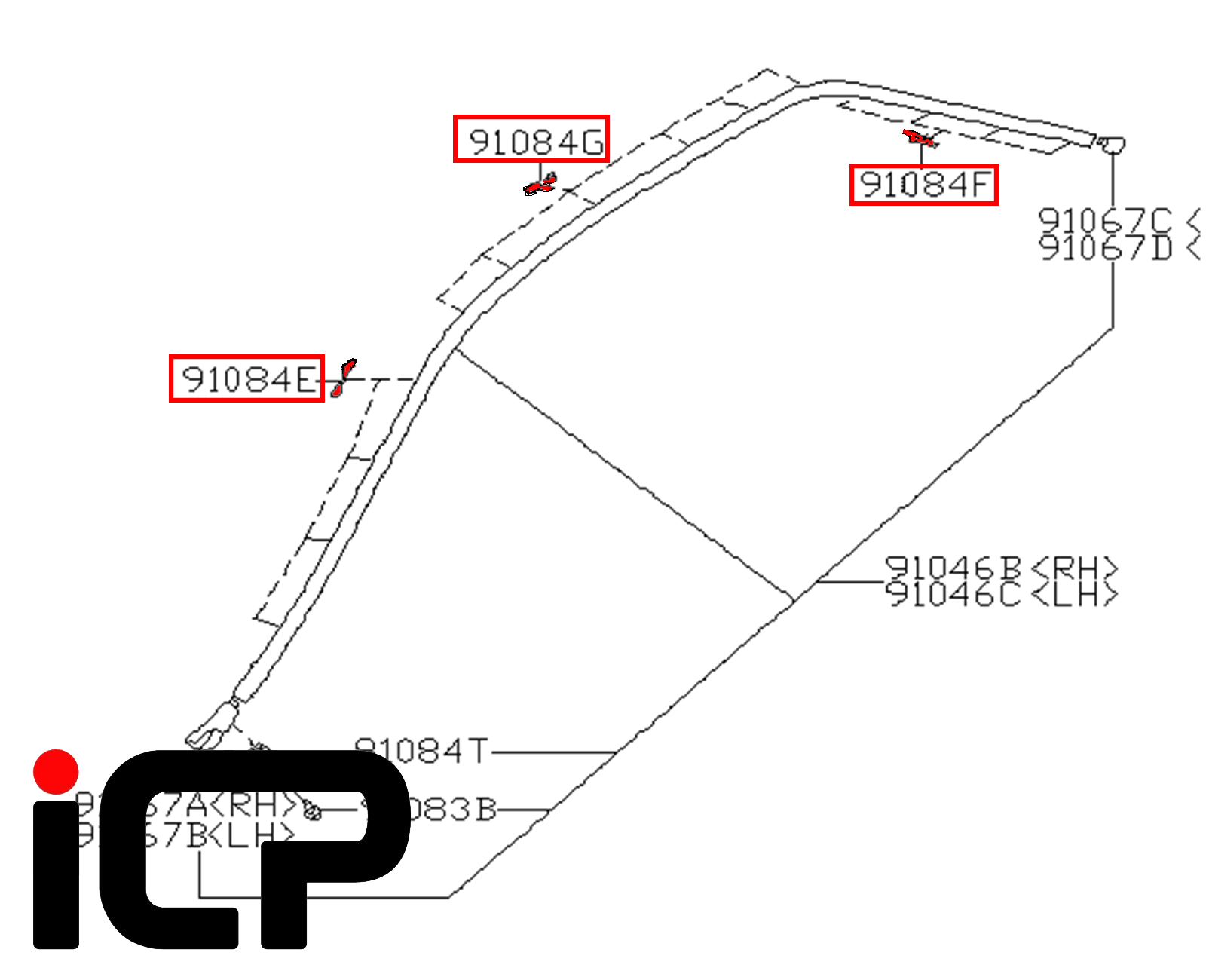 genuine subaru roof trim moulding clip set
