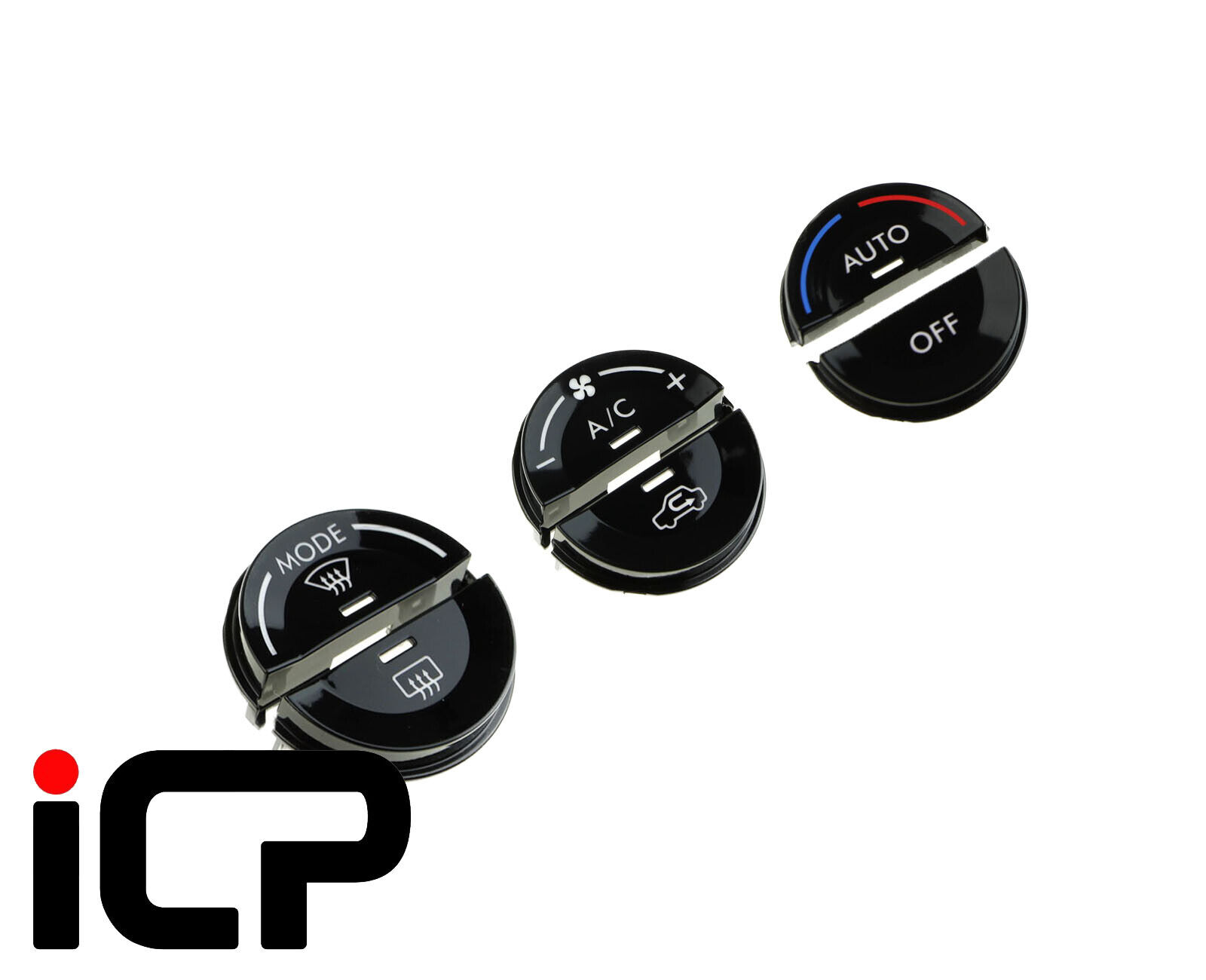 Piano Black HVAC Heater Control Buttons - Import Car Parts