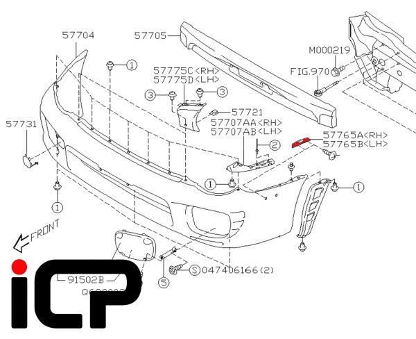 LH Front Bumper Slider Bracket - Import Car Parts