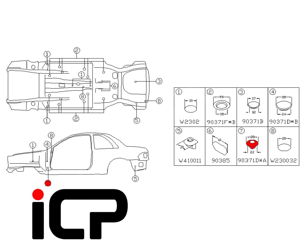 Body Grommet Plug 20mm - Import Car Parts