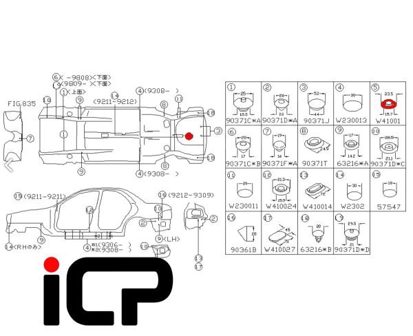 Body Grommet Plug 15mm - Import Car Parts