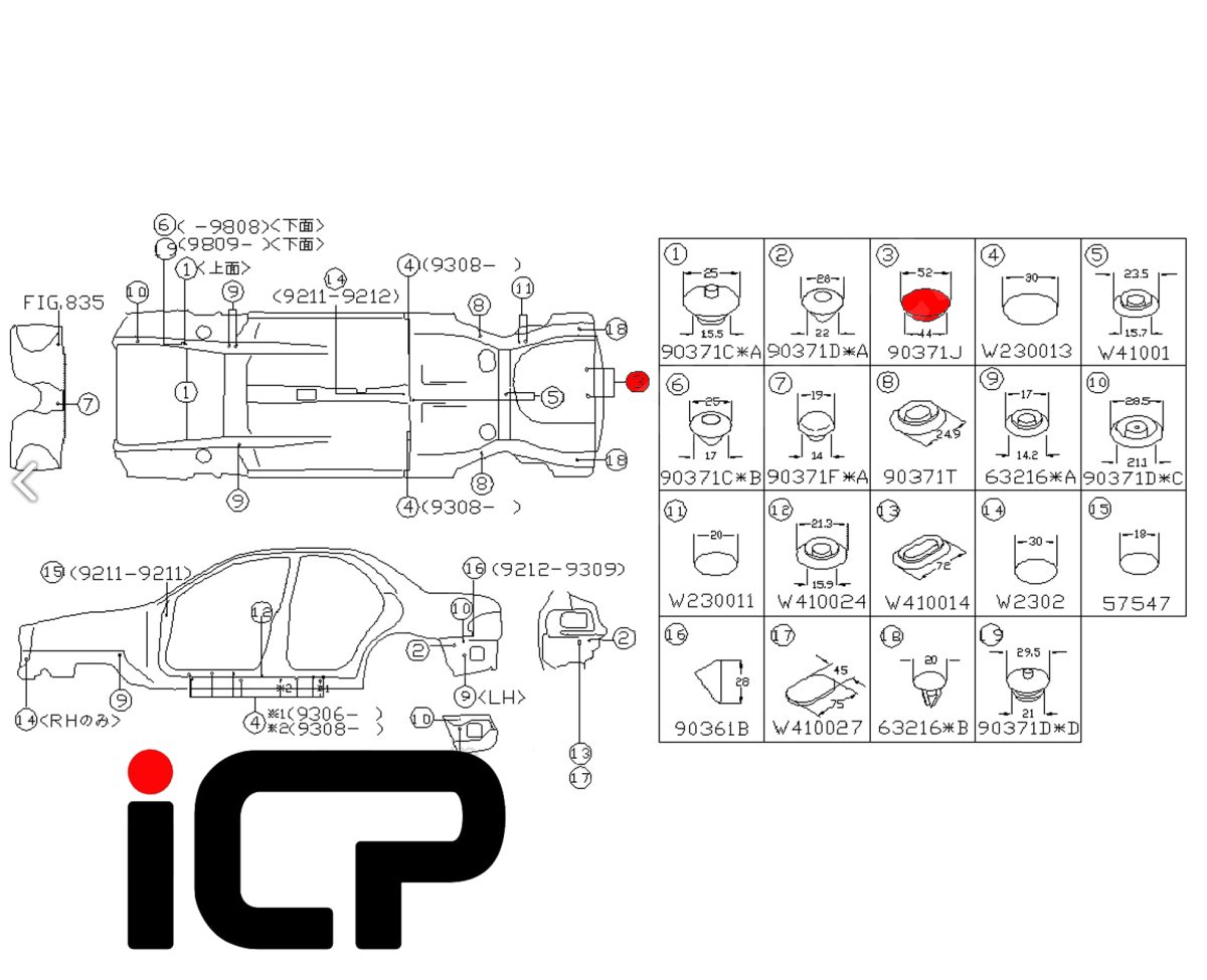 Body Grommet Plug 40mm - Import Car Parts