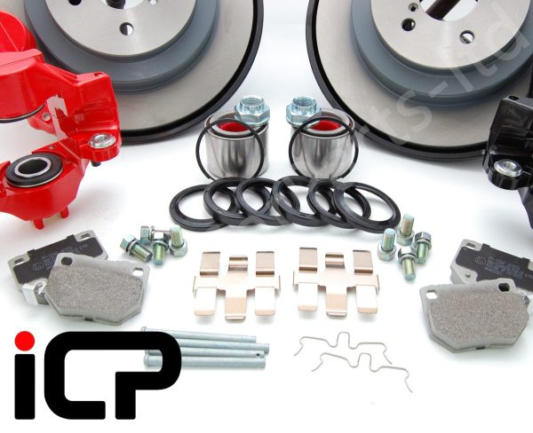 Rear 2 Pot Brake Bolt On Conversion Kit 290mm 5x100PCD - Import Car Parts