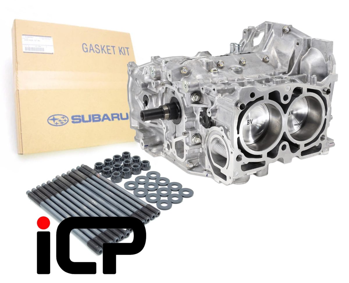 subaru type ra ej25 short block fuji studs & engine gasket kit