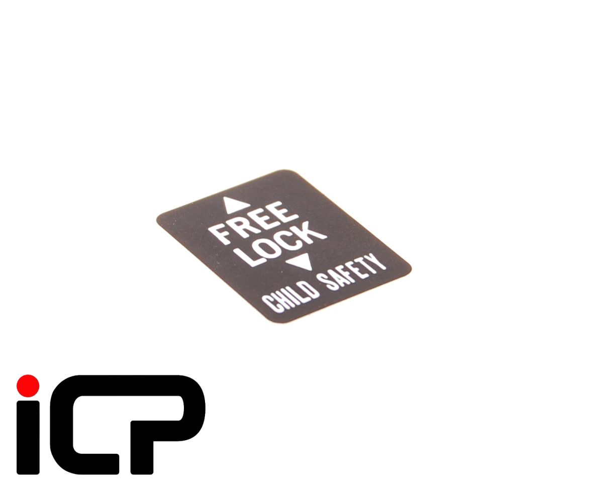 Rear Door Child Safety Lock Sticker - Import Car Parts