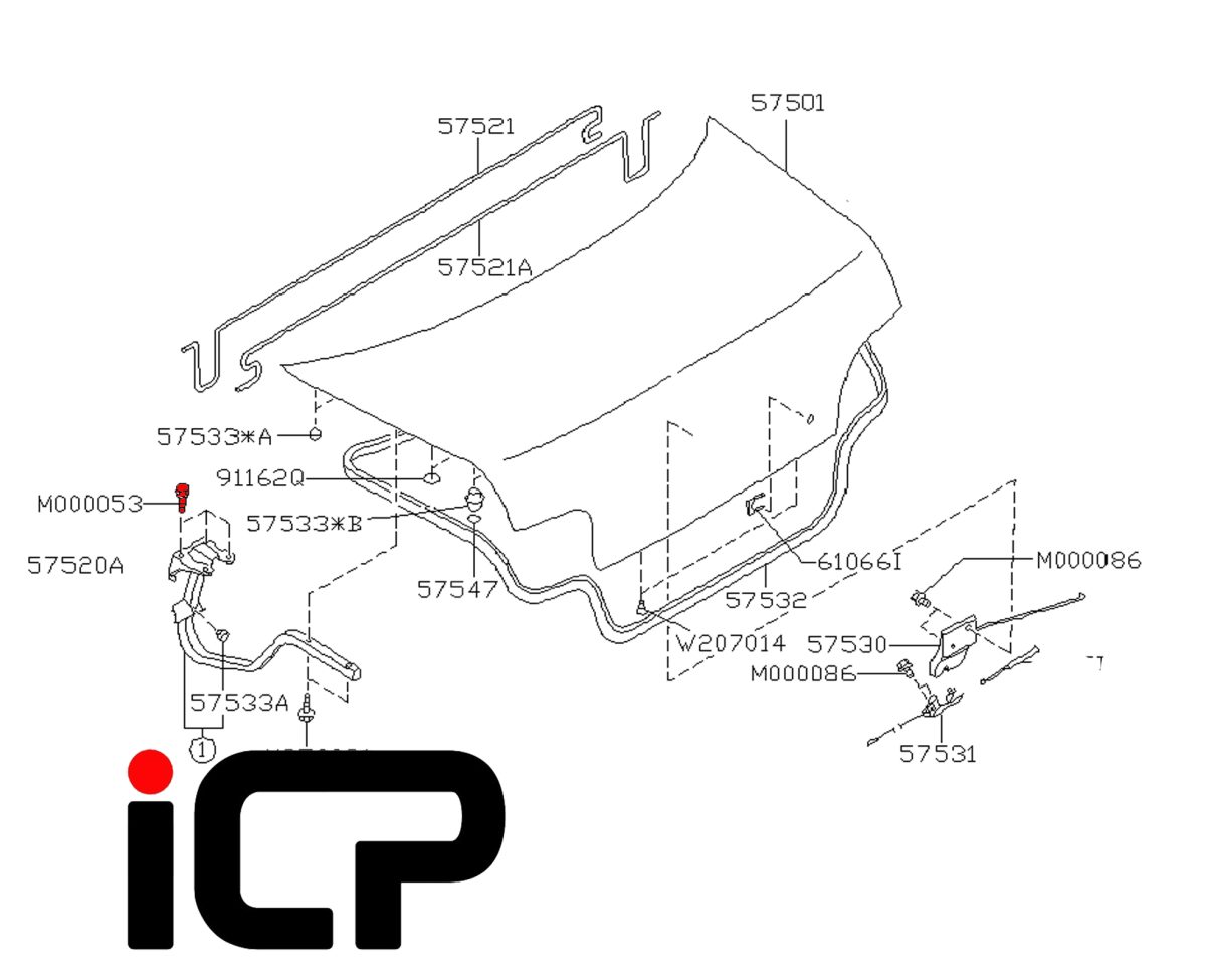 Front Wing, Wing Bracket & Boot Lid Hinge Mount Bolt - Import Car Parts