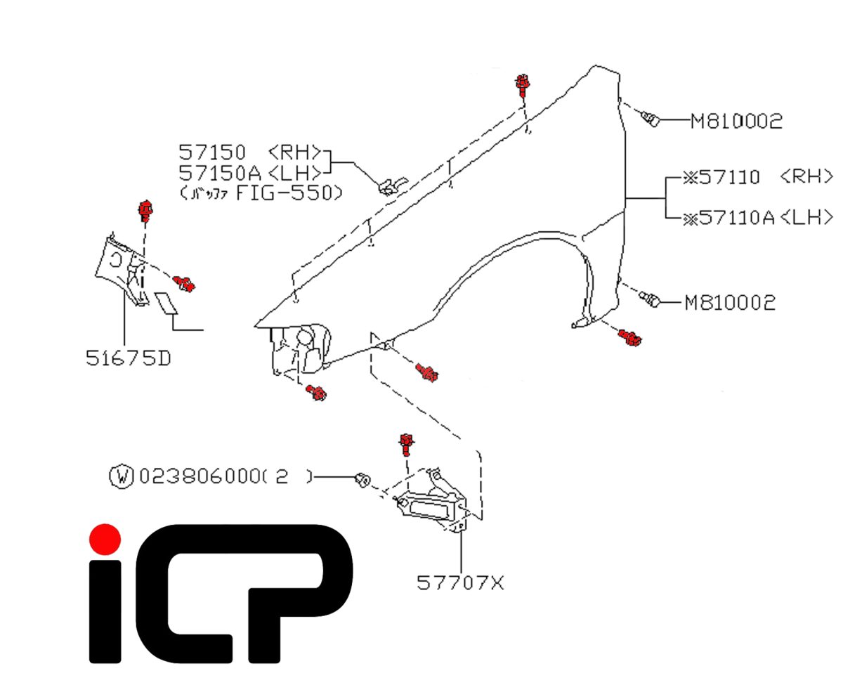 Front Wing, Wing Bracket & Boot Lid Hinge Mount Bolt - Import Car Parts