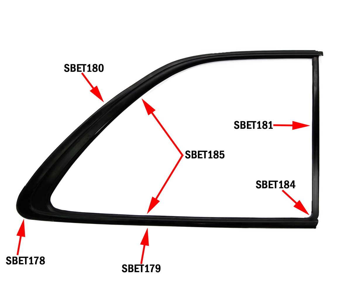 Rear Quarter Window Trim Seal Restoration Kit - Import Car Parts