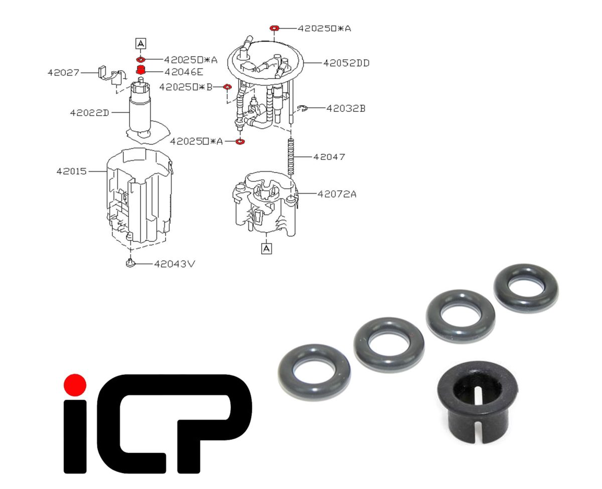 genuine subaru fuel pump filter o-ring fitting seal kit