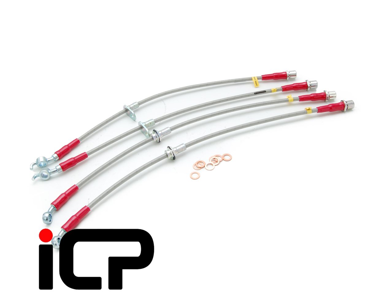 STi Stainless Steel Mesh Braided Brake Lines - Import Car Parts