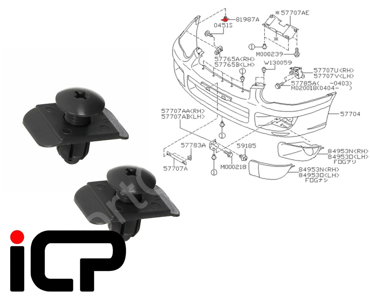 Front Bumper Clip Rivet - Import Car Parts