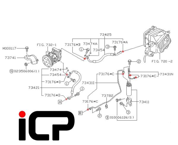 Air Conditioning A/C Pipe O Ring Set - Import Car Parts