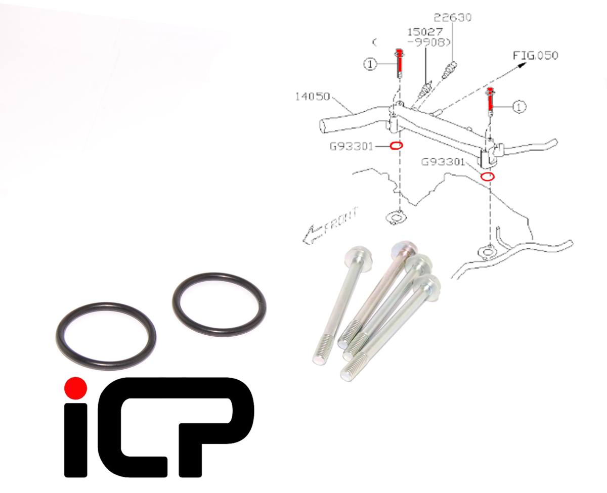 Coolant Transfer Crossover Pipe Bolts & O-Rings - Import Car Parts